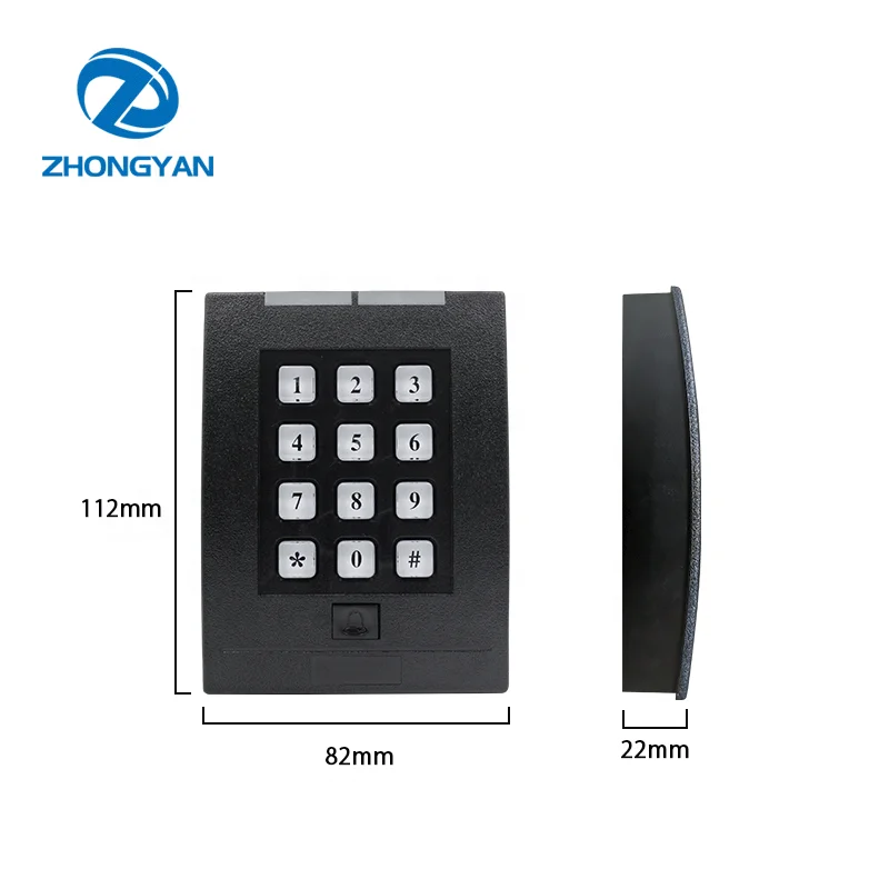 Office Building Gate Smart Rfid Proximity Reader Wiegand26/34 Keypad ...