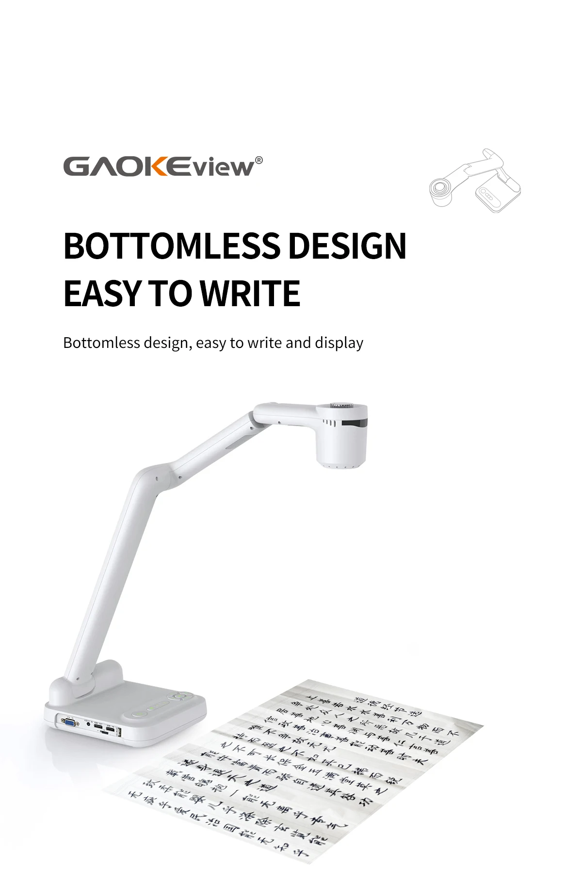 4k Document Camera Classroom Teaching Visualizer Digital Visual Presenter Visual