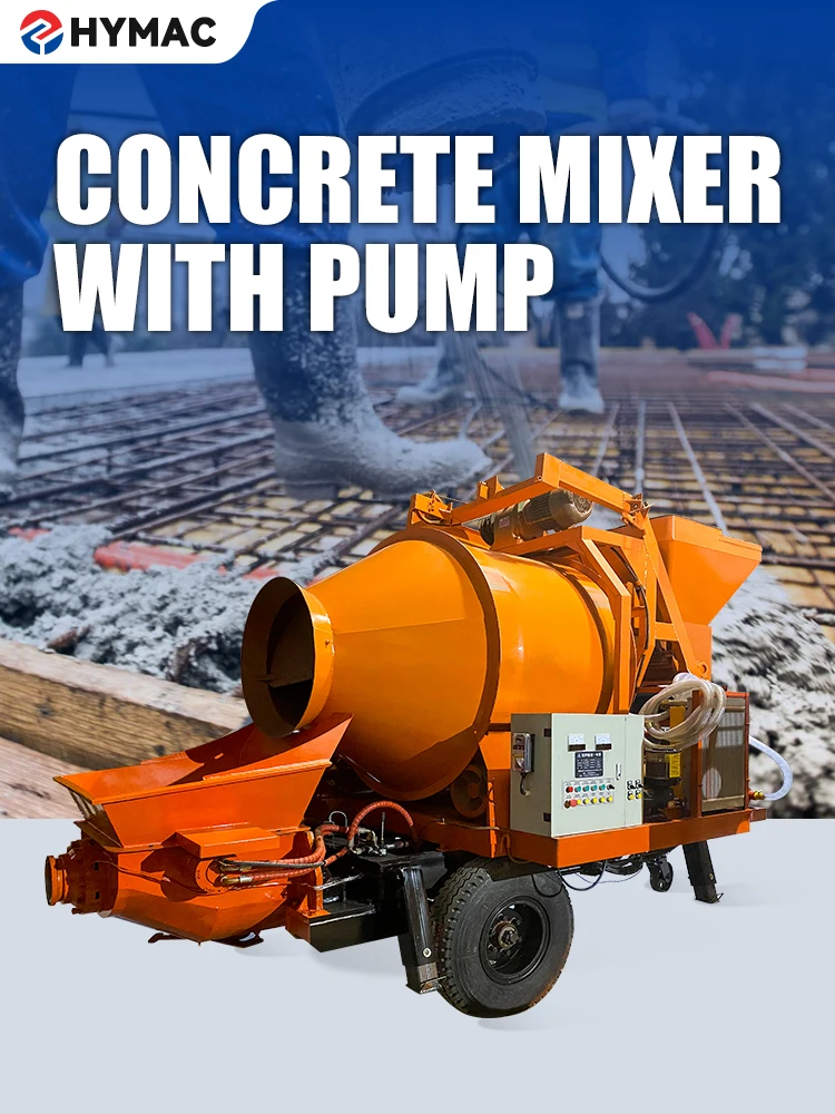 Portable Concrete Mixer with Pump - Jzc350 - 400m Reach