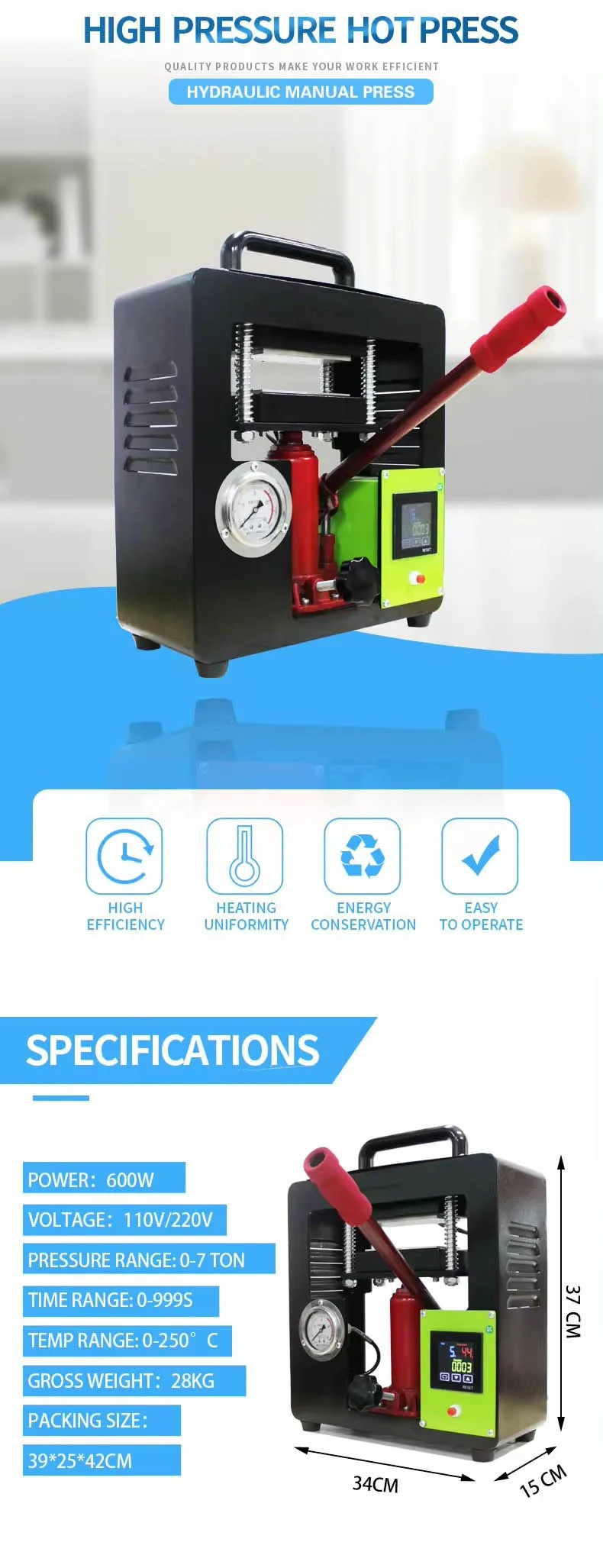 Two Working Plate Price Hydraulic Heat Press Machine With Pressure ...