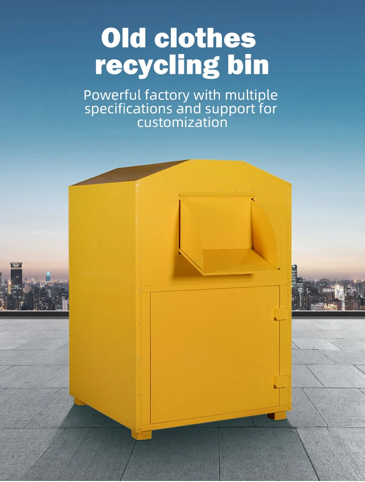 Outdoor Parks And Streets Donation Clothing Recycling Bin Metal ...