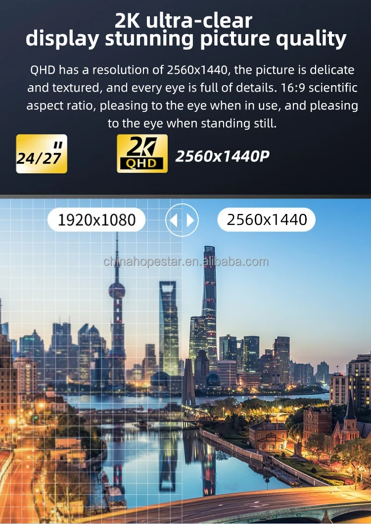 Large Wrap around Monitor - 165hz Gaming Monitor 27 Inch Curved