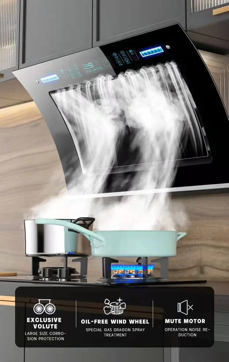 Modern Kitchen Chimney - MAXKY Range Hood with Copper Motor