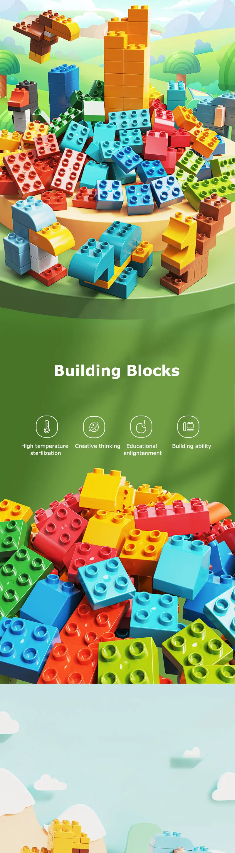 Custom Classic Big Building Blocks Boy Toy Bricks Set Brands Bulk ...