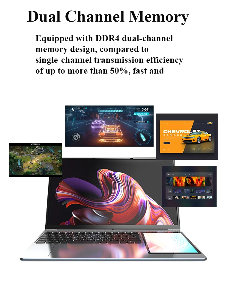 Metal Shell Dual Screen Laptop N5095 Beautiful Appearance 2024 New ...