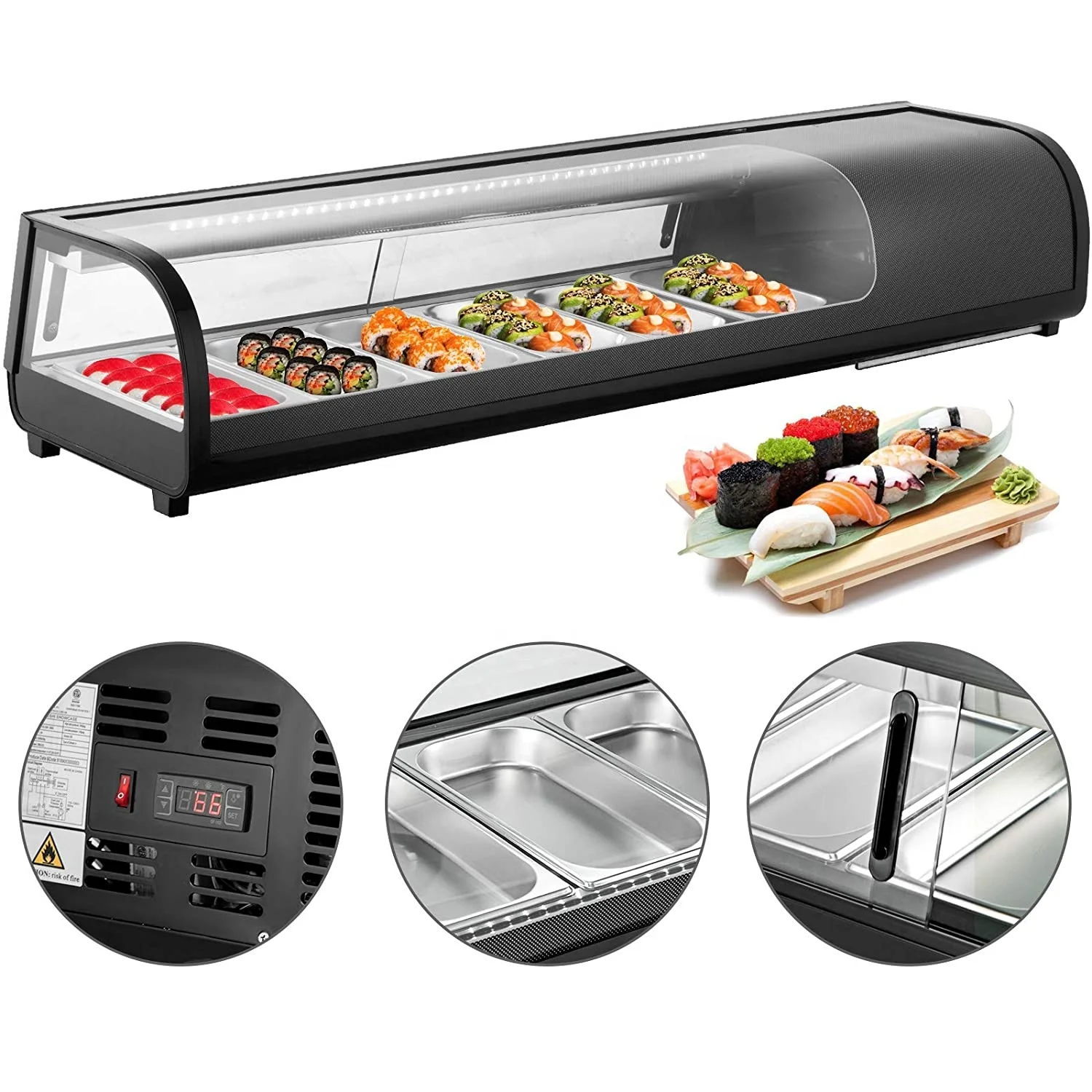 Supertise Sushi Showcase - Efficient Display & Chilling