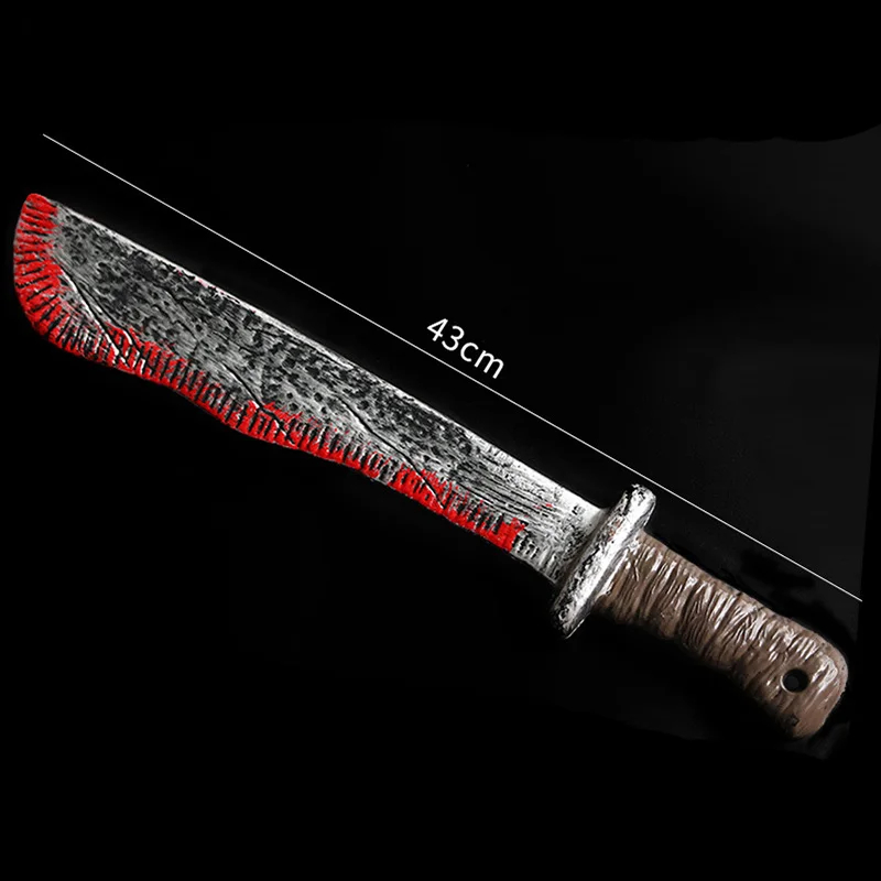Halloween Fake Bloody Props Plastic Fake Knife Horror Blood Weapons ...