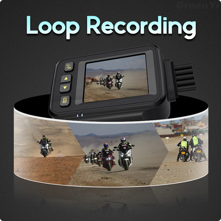 Motorcycle Dvr Dash Cam - Full HD Front Rear View