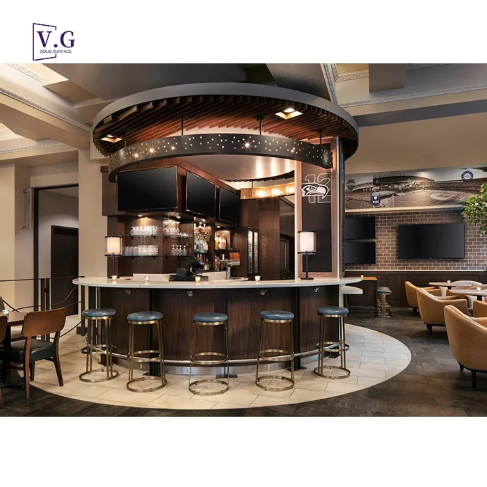 Customizable Restaurant Counter With Food Display Ready Made Restaurant ...