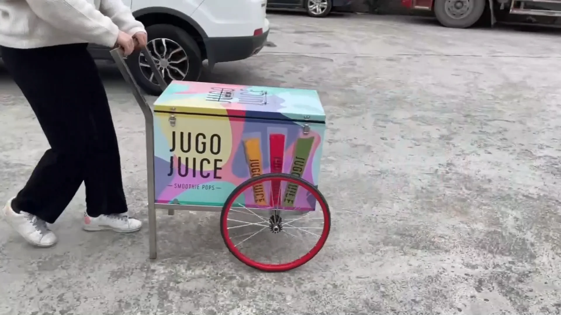 Stainless Steel Popsicle Ice Cream Trolley Cart For Sale - Buy Ice ...