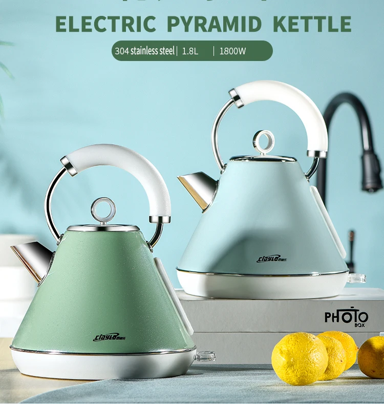 1.8l Retro Pyramid Electric Kettle Chinese Style Blue And White ...