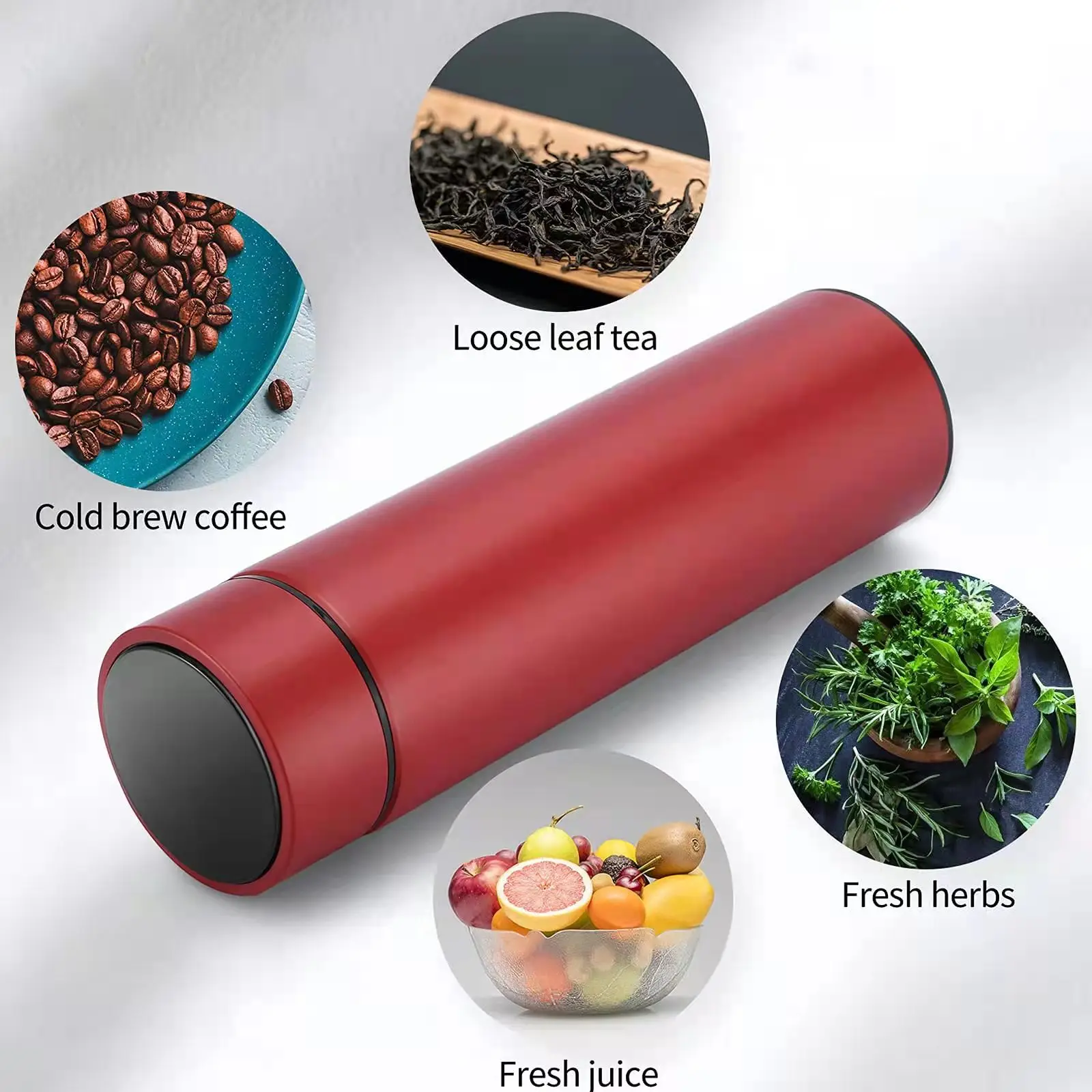 Custom Digital Intelligent LED Smart Coffee Cup Bottle Vacuum Flasks ...