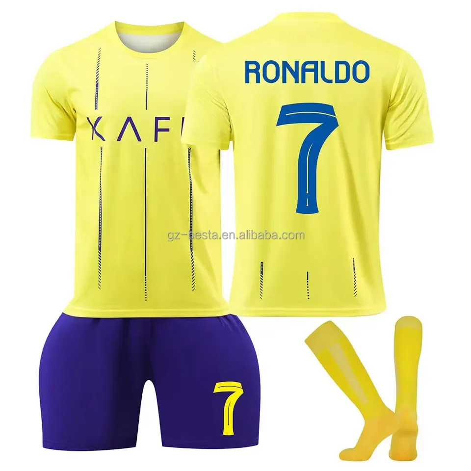 Thai Quality Al Nassr Fc 7 Ronaldo Soccer Jerseys Personalized Team