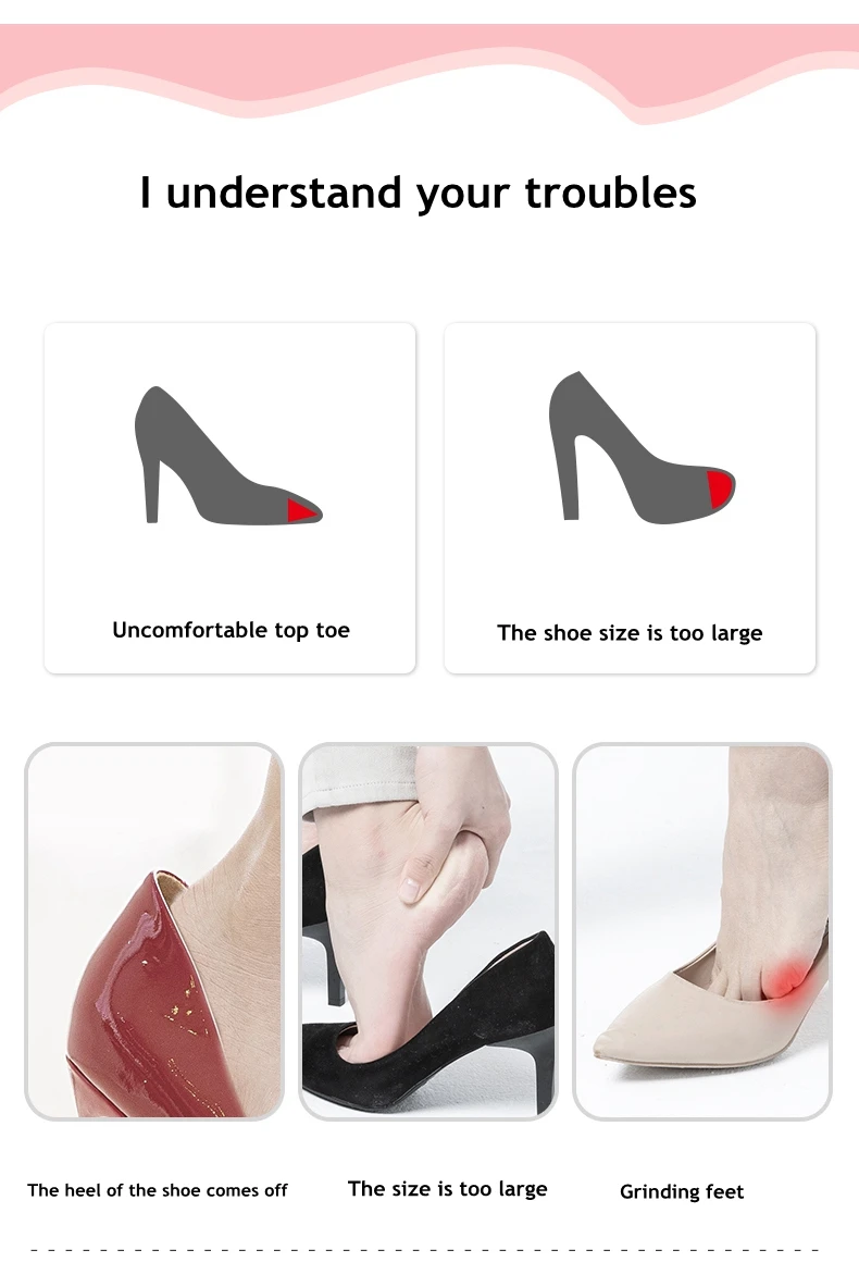 Women High Heel Toe Plug Insert Shoe Front Filler Cushion Pain Relief ...