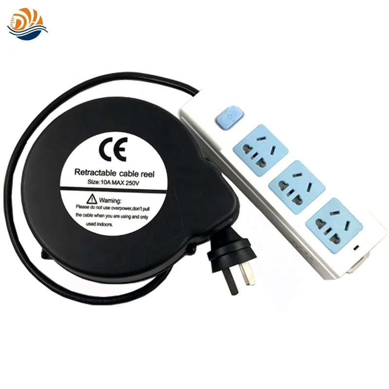 220v Industrial Socket Constant Force Spring Loaded 5m Retractable ...