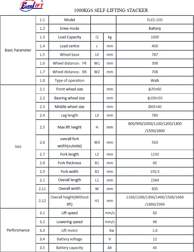 300kg 500kg 1000kg Sel Load Stacker| Alibaba.com