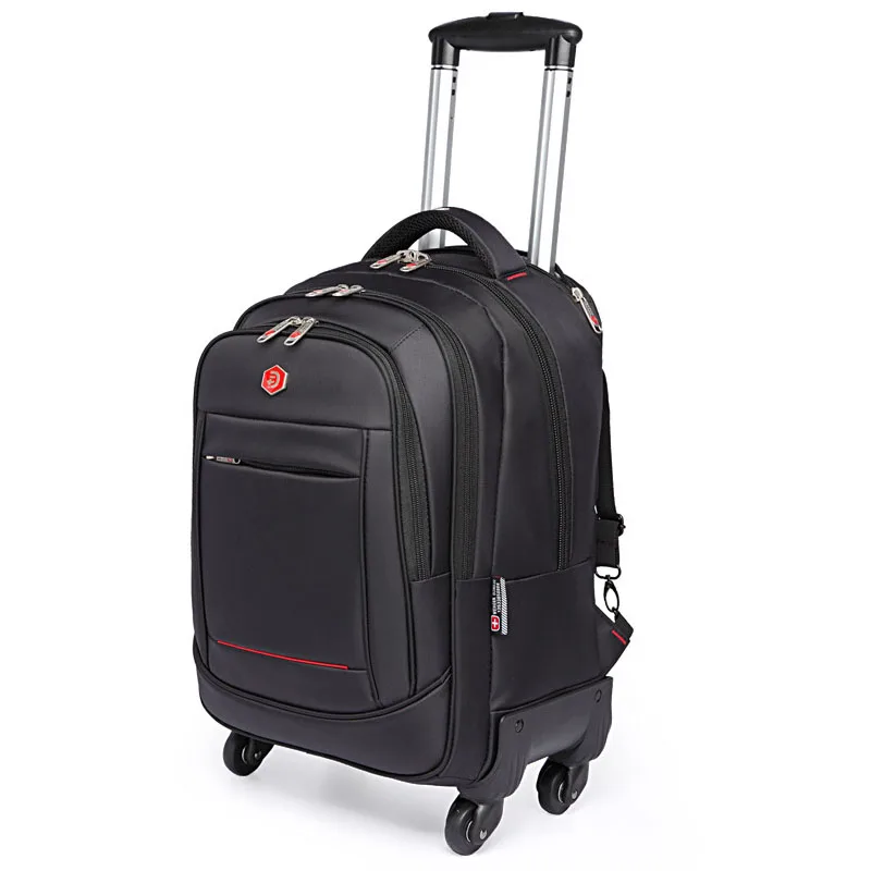Double Handle Rolling Backpack Carry-on Laptop Backpack Trolley ...