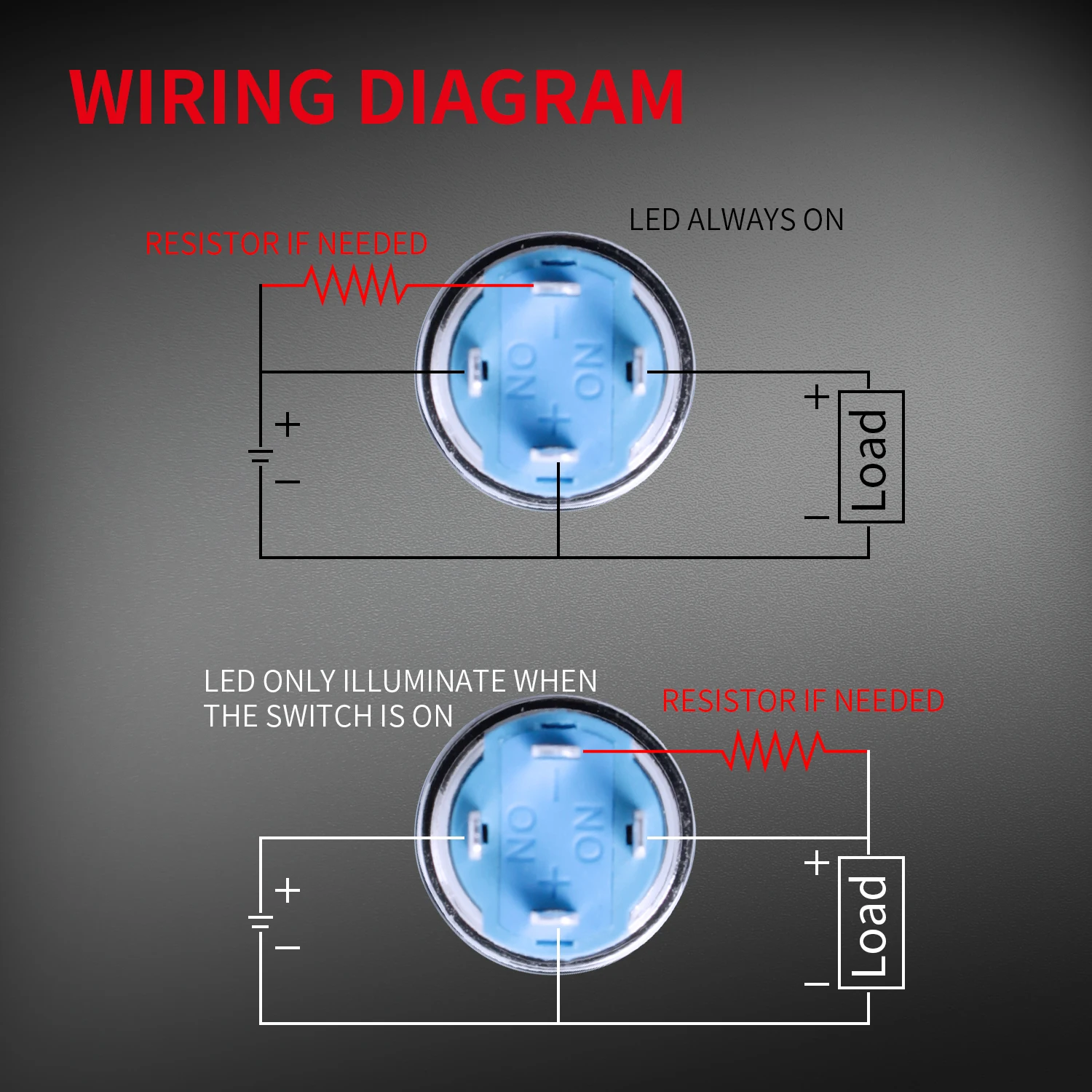 12mm Waterproof Ip65 Power Symbol Illuminated Latching Led Anti-vandal ...