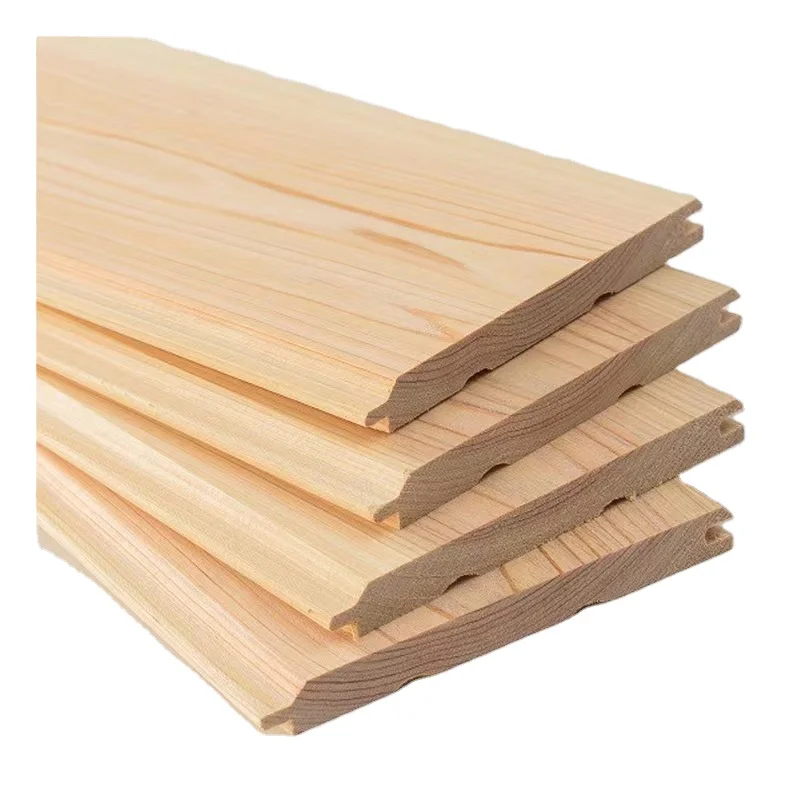 Natural Cedar Saw Lumber Tongue and Groove Shower Wooden Cladding Sauna ...