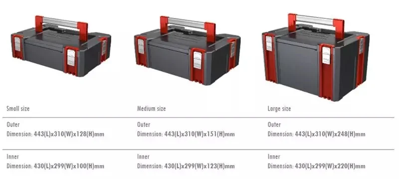 VERTAK Mechanic Modular ABS Plastic Toolbox - Versatile & Durable