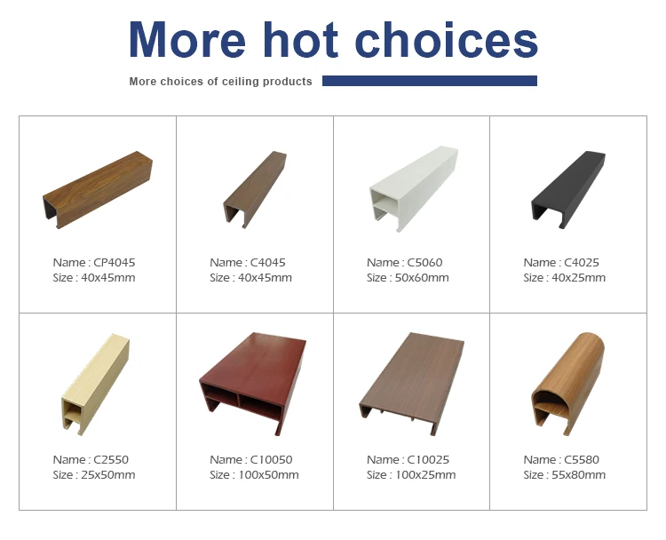 Wooden Louver Ceiling Interior Decorative Wpc Ceiling Beams Baffle ...