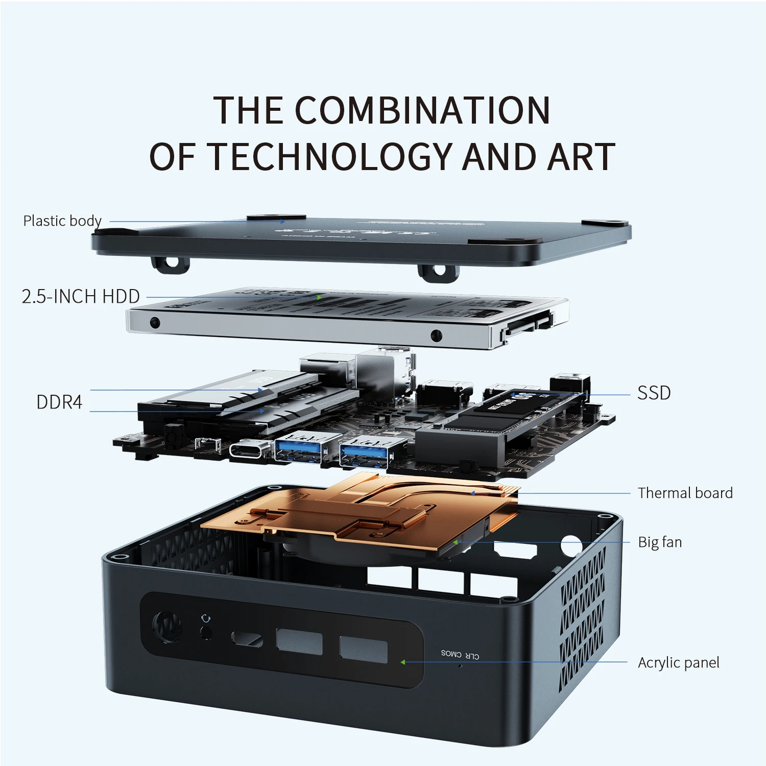 Mini PC Beelink U59 - Intel Core I5, 8GB RAM, 256GB SSD