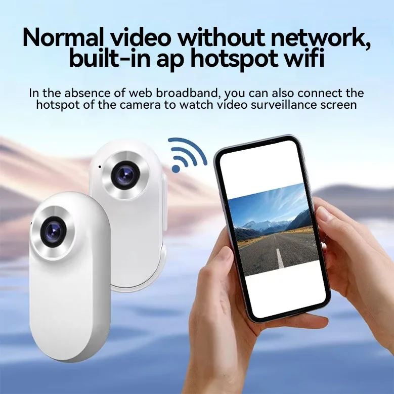 Mini Thumb Camera EIS Anti-Shake for Outdoor Sports Vlogs