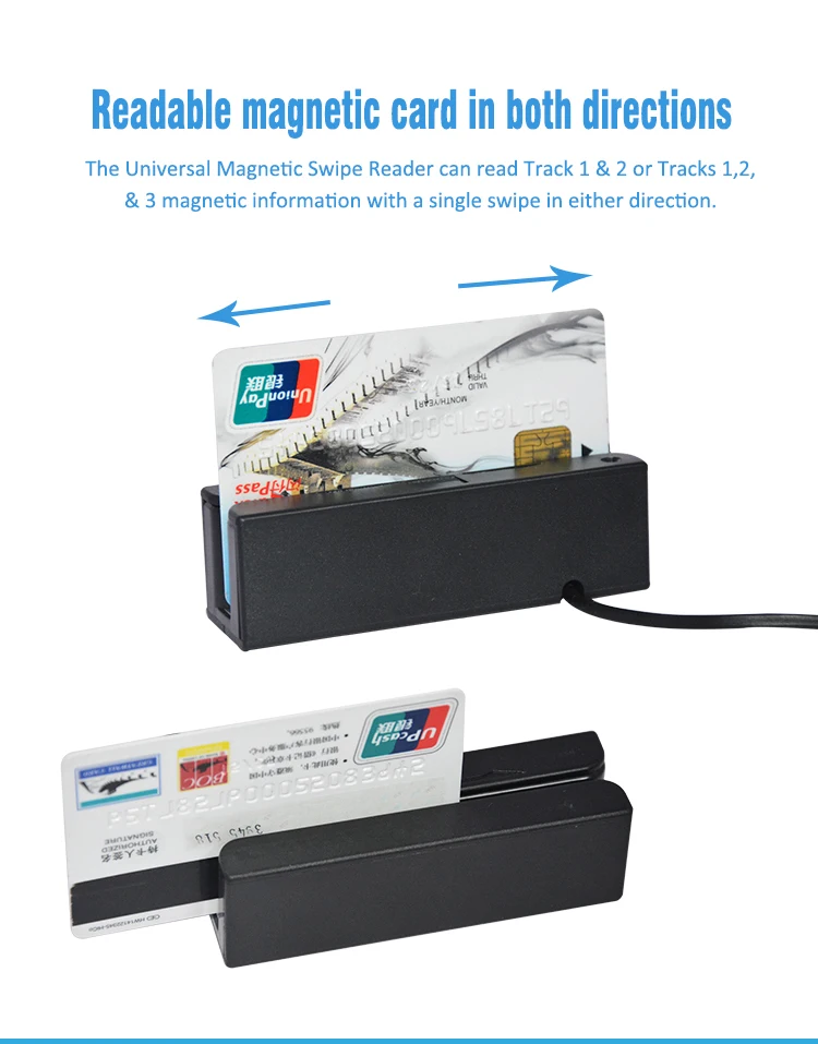 Mini Size Msr Rfid And Chip And Magnetic Stripe Bi-directional Card ...