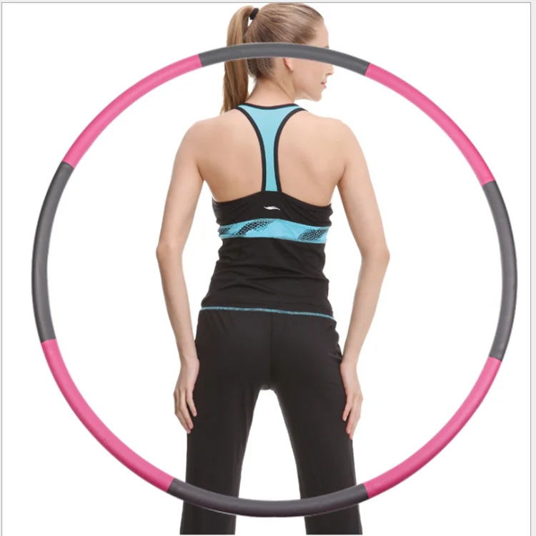 Adults 8 Detachable Indoor Waist Exercise Smooth Foam Weighted Hula ...