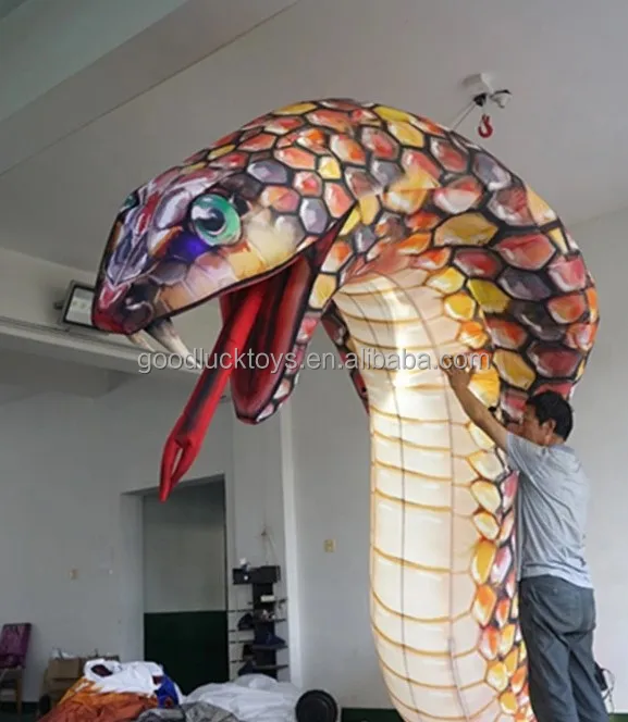 Giant Inflatable Animals Snake 15 Ft. Tall Inflatable King Snake Big ...