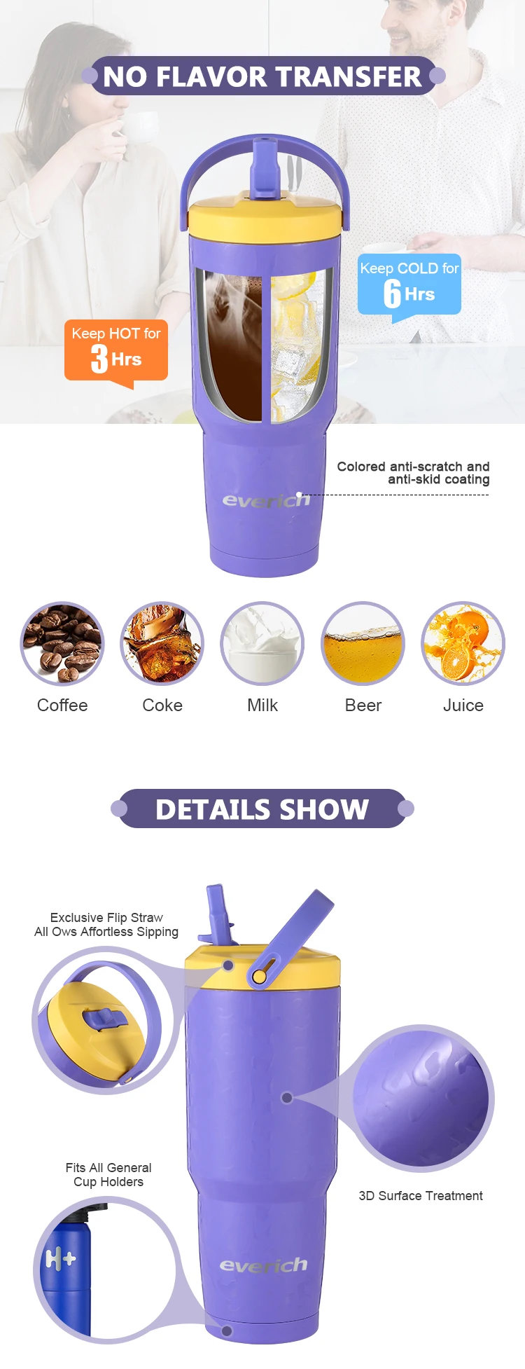 20 Oz Powder Coat Tumbler - Double Wall Insulated Stainless Steel
