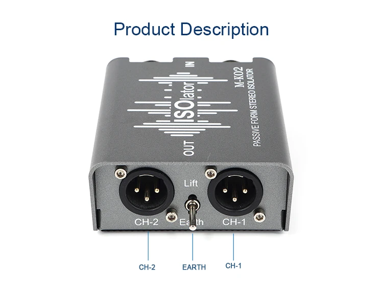 Two Way XLR Audio Isolator - Balanced/unbalanced Support