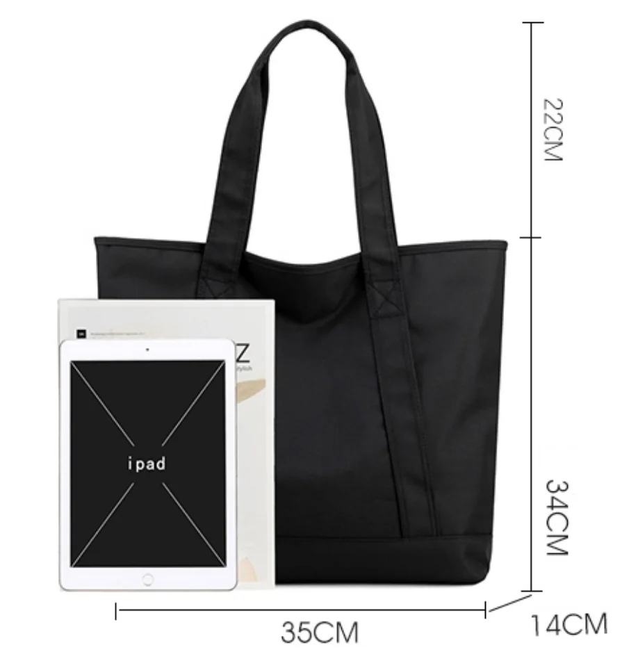 Customized Durable Recycled Polyester Shopping Tote Bag Black Polyester ...
