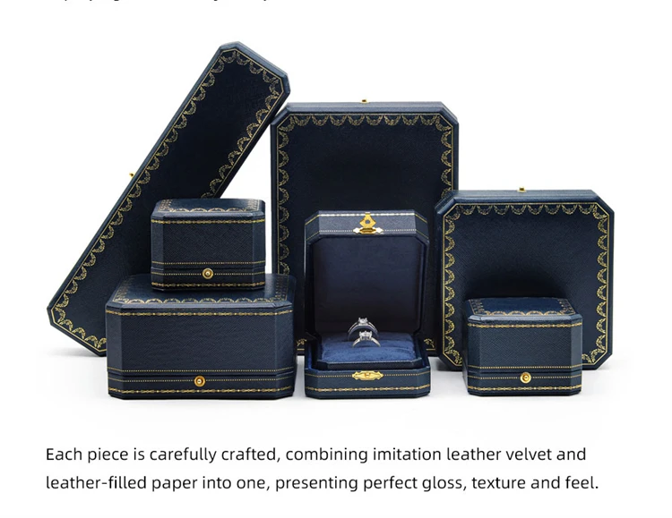 Wholesale Eco-Friendly Leatherette Paper Jewelry Boxes