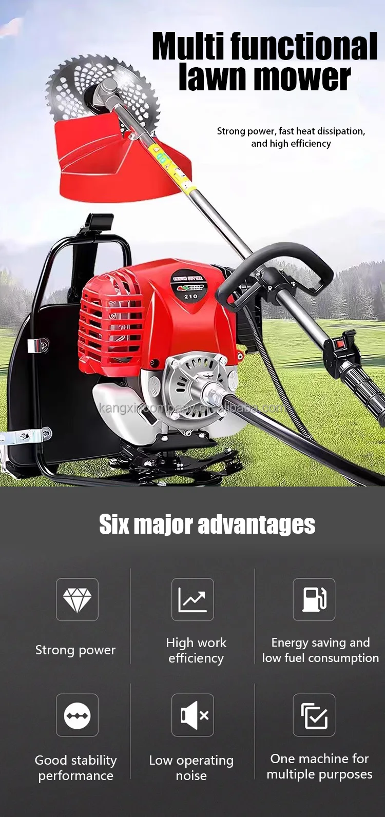 Portable Type Side Mount Brushcutter Mowers Machine Gasoline Hand Held ...