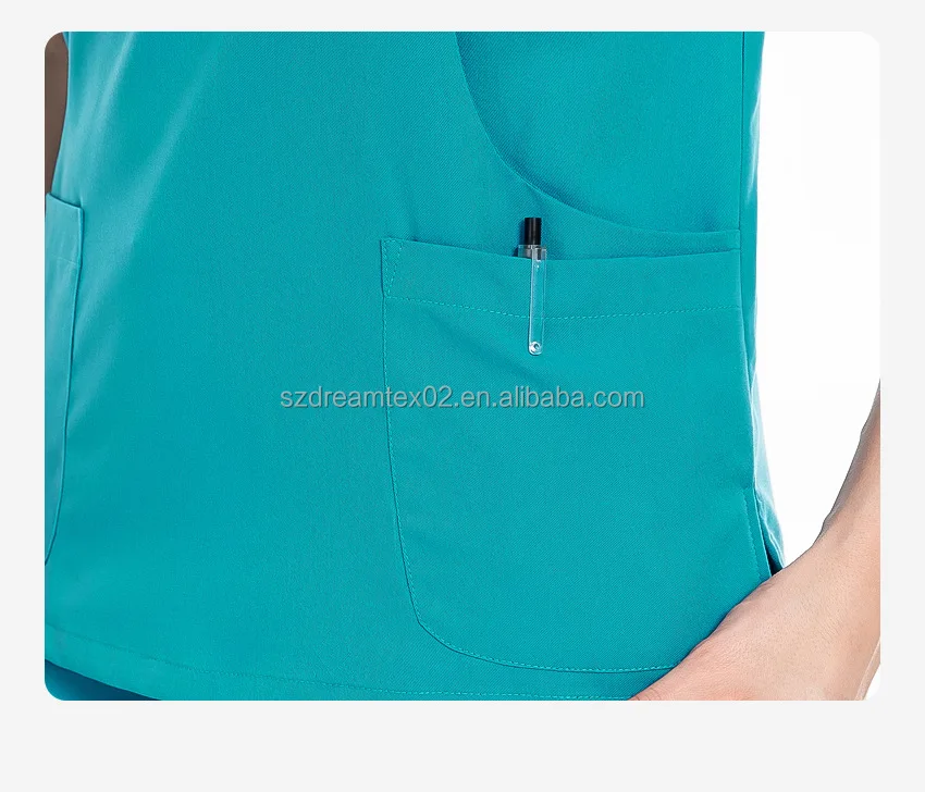 Quick Dry Polyester Rayon Spandex Stretchy Custom logo Medical Lab ...