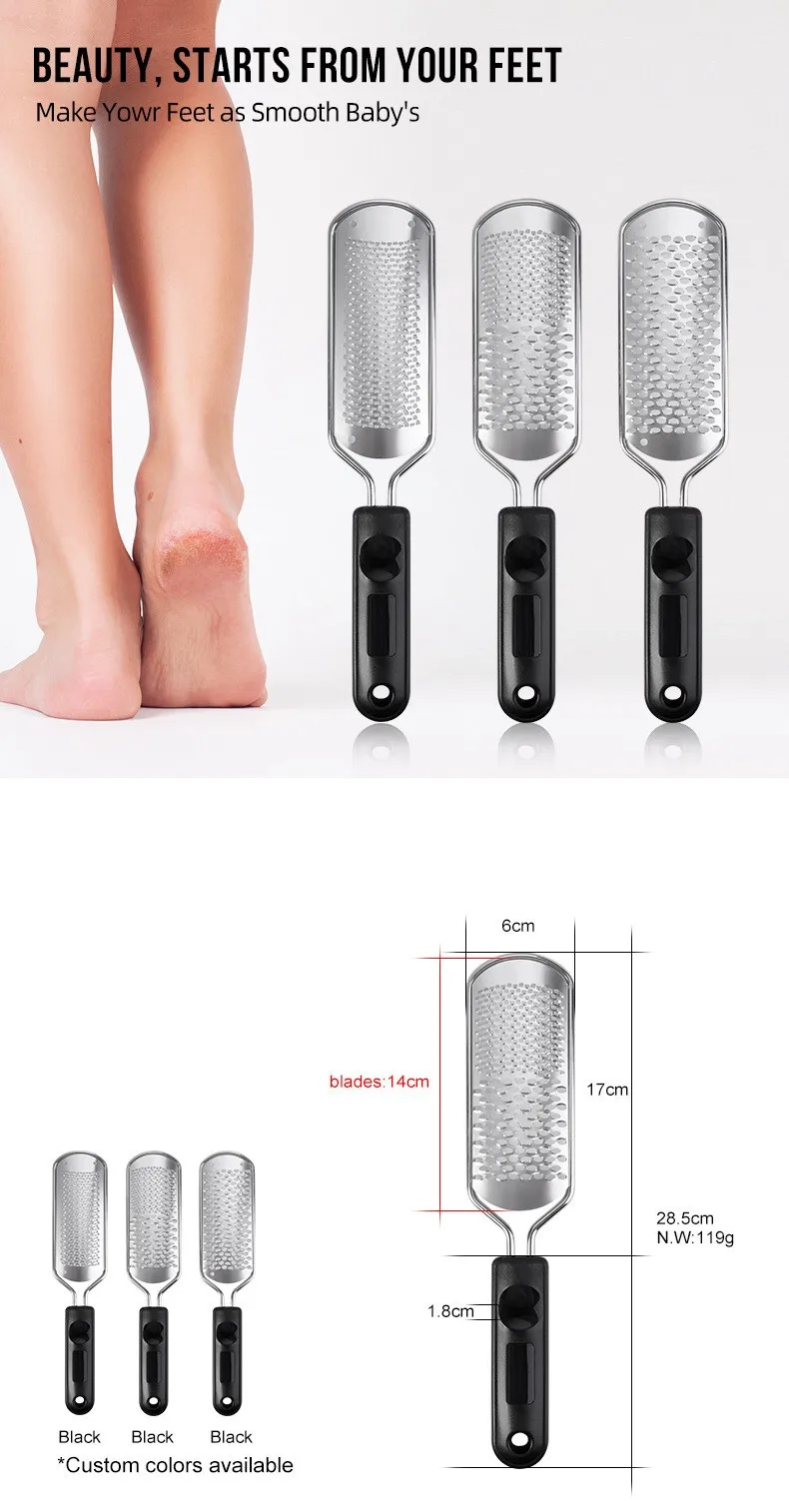 Reusable Stainless Steel Colossal Foot Rasp Professional Dead Skin ...