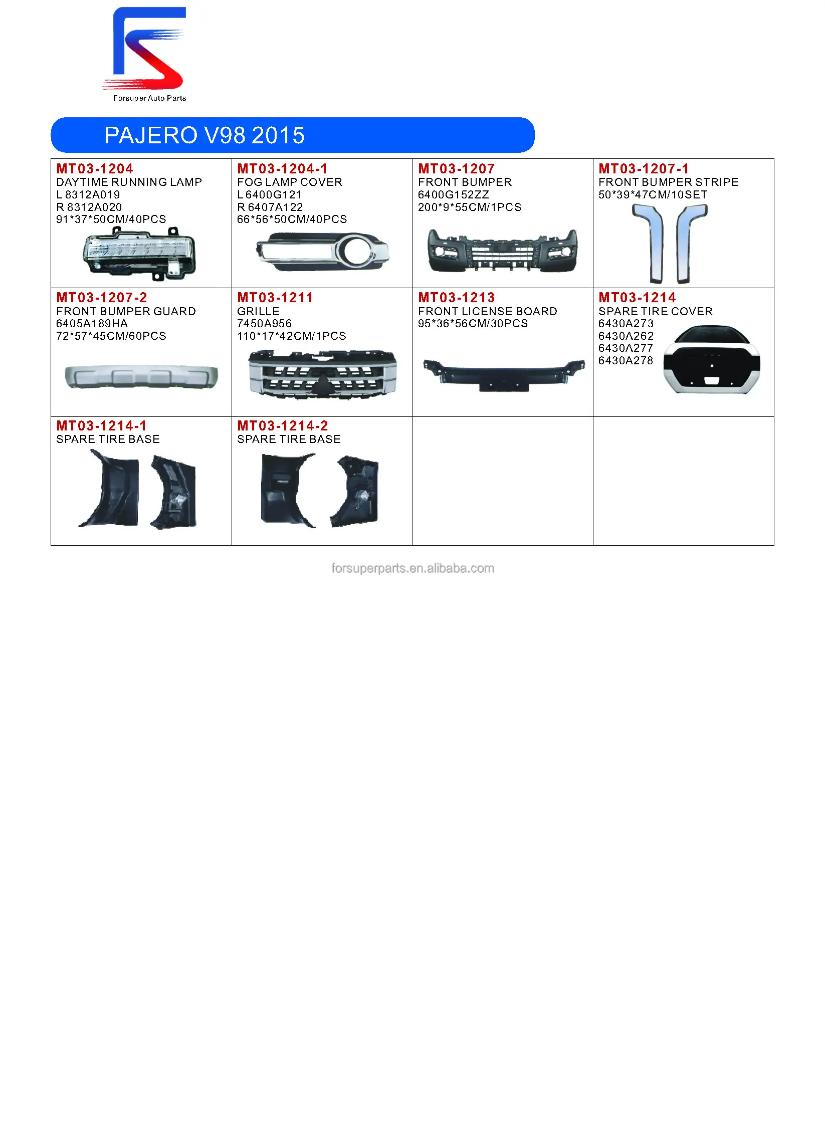 Fog Lamp for MITSUBISHI PAJERO V98 2015 Auto Lamp 8312A019 8312A020 ...