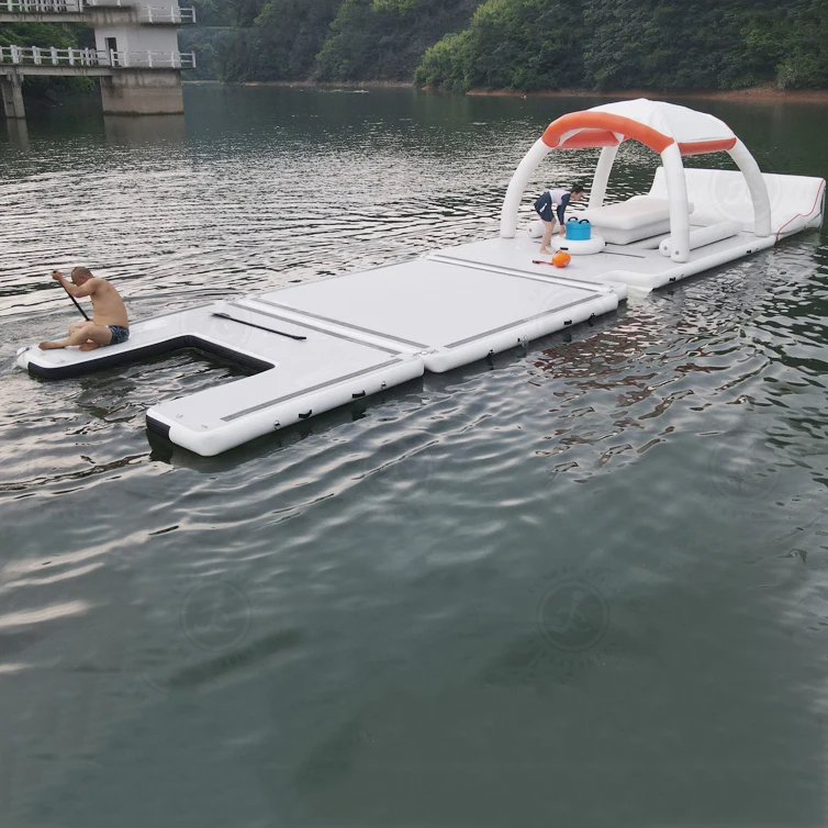 Water Platform Floating Island Raft Inflatable Floating Dock Swimming ...