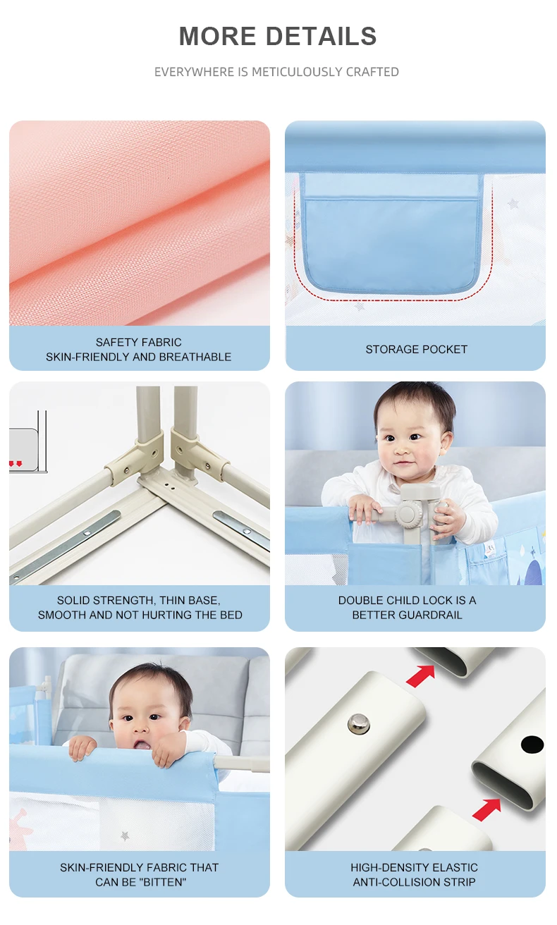 Secure Your Baby's Sleep with Adjustable Bed Safety Guards