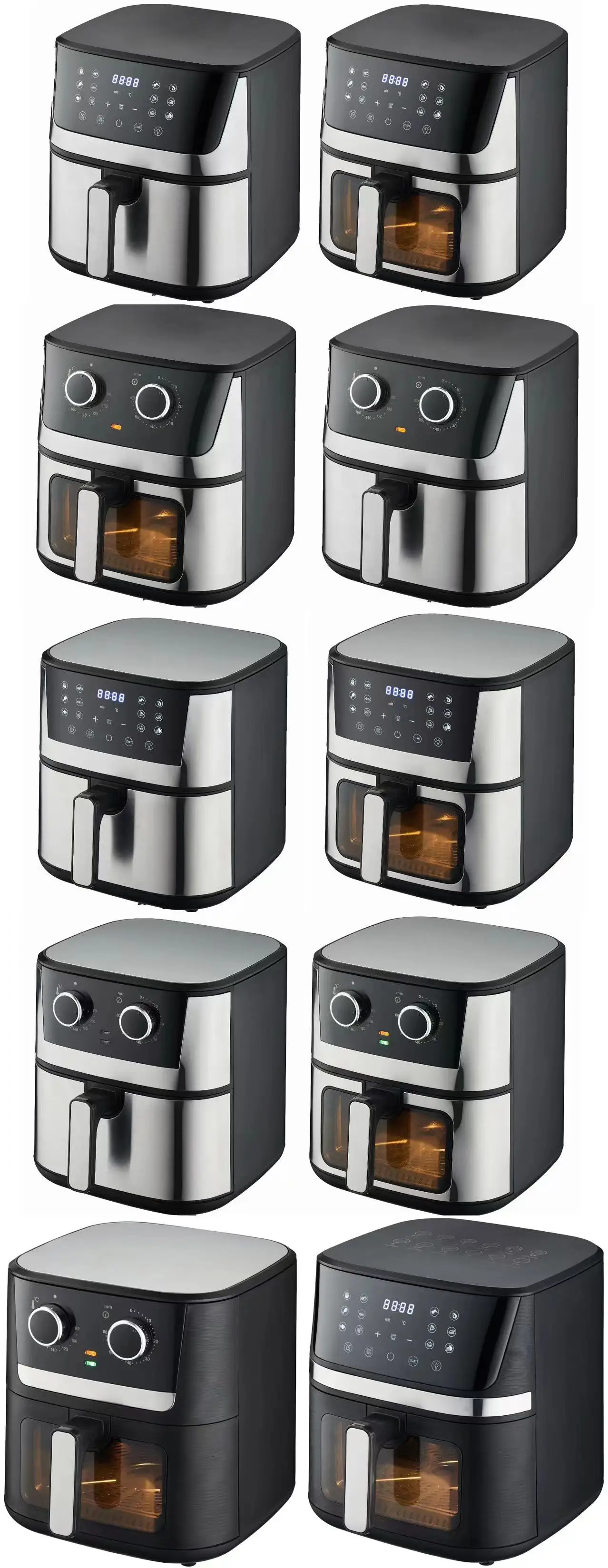 Silver Crest 12L 9L Stainless Steel Air Fryer - Healthy Cooking