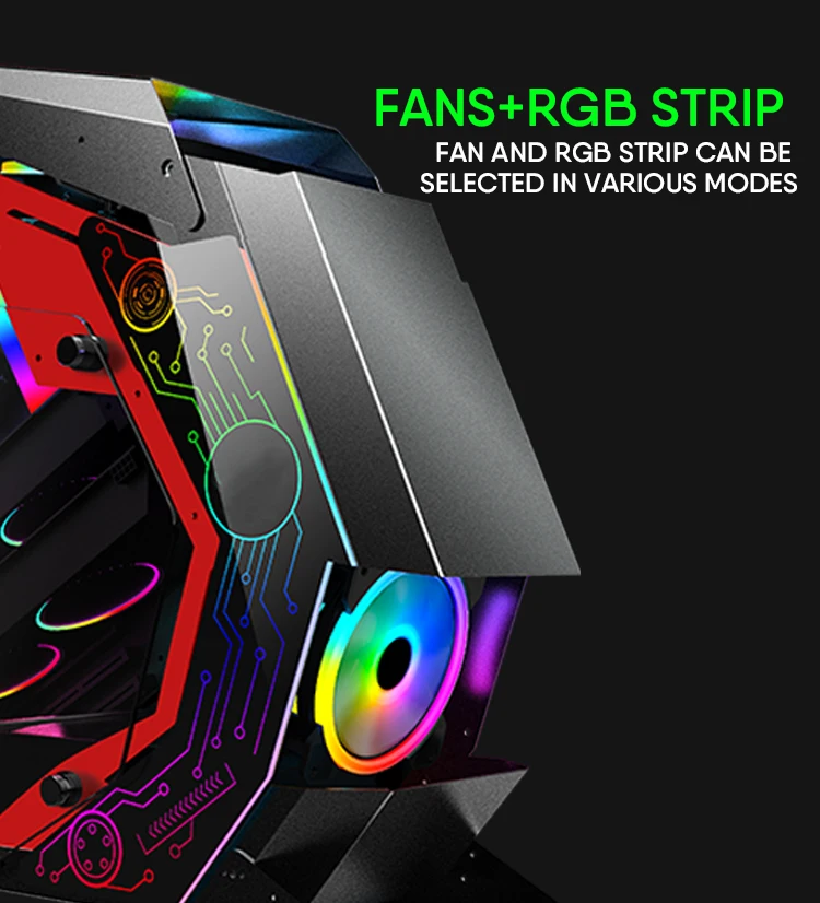 Production Custom Branded Low End Chasis Gaming Computer Casing Rgb Atx ...