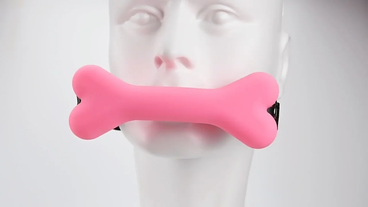 Bondage Silicone Leather Dog Bones Gag Mouth Pet Bone Bite Ball Gag Bdsm Fetish Slave Restraints ...