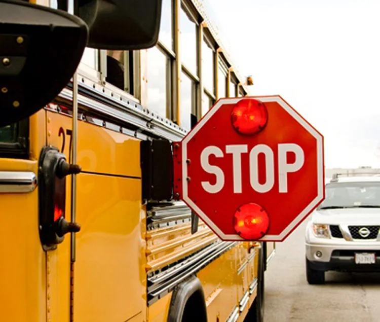 LED Electronic Sign - Reflective School Bus Stop Arm Signal Sign Board