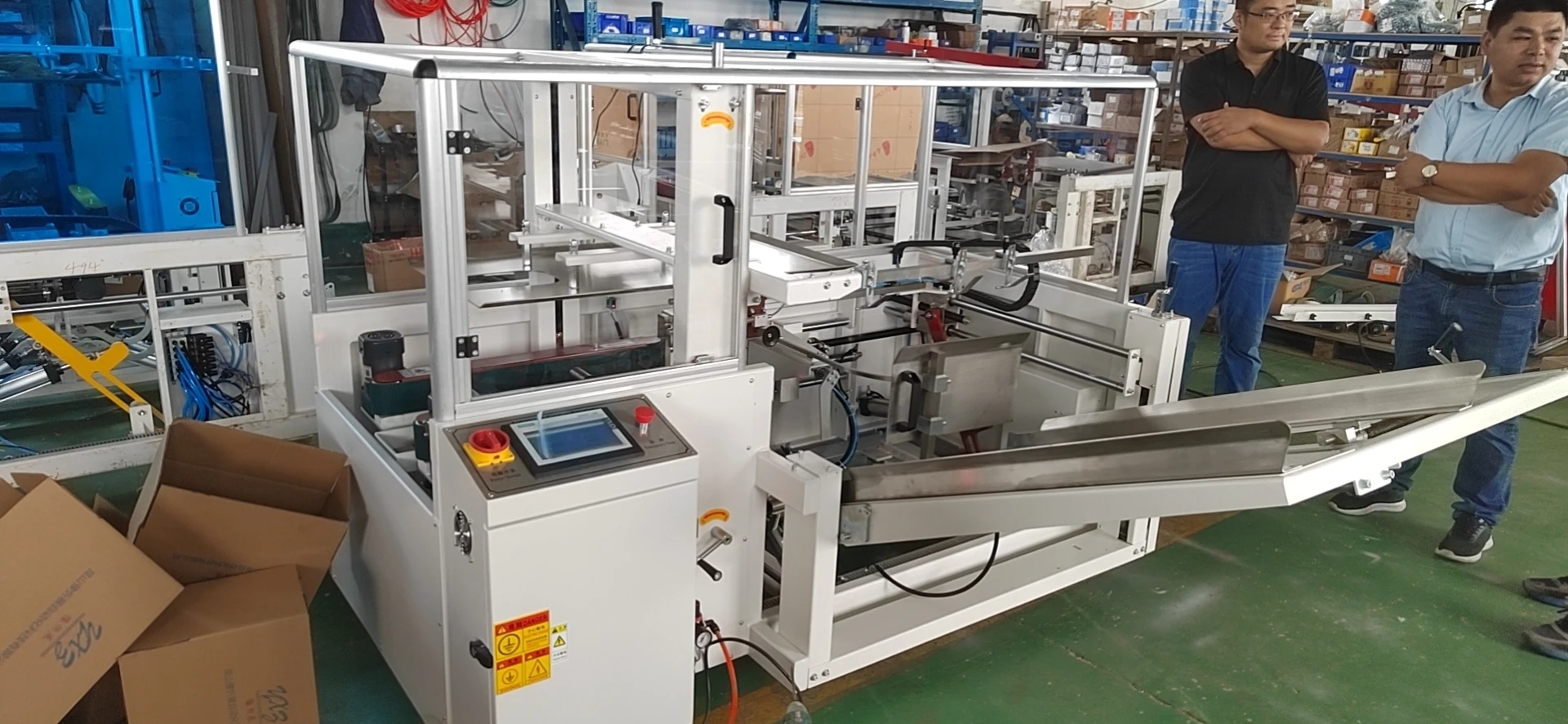 Fully Auto Erector Corrugated Box Case Carton Folding Sealing Machine ...