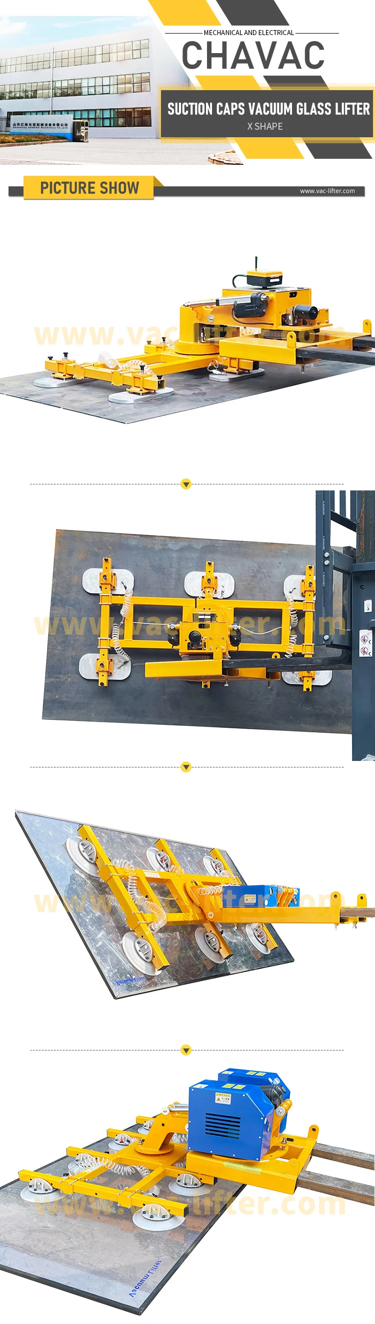 Easily Handling Forklift Fixture Vacuum Lifter for 800kg Wood Panel ...
