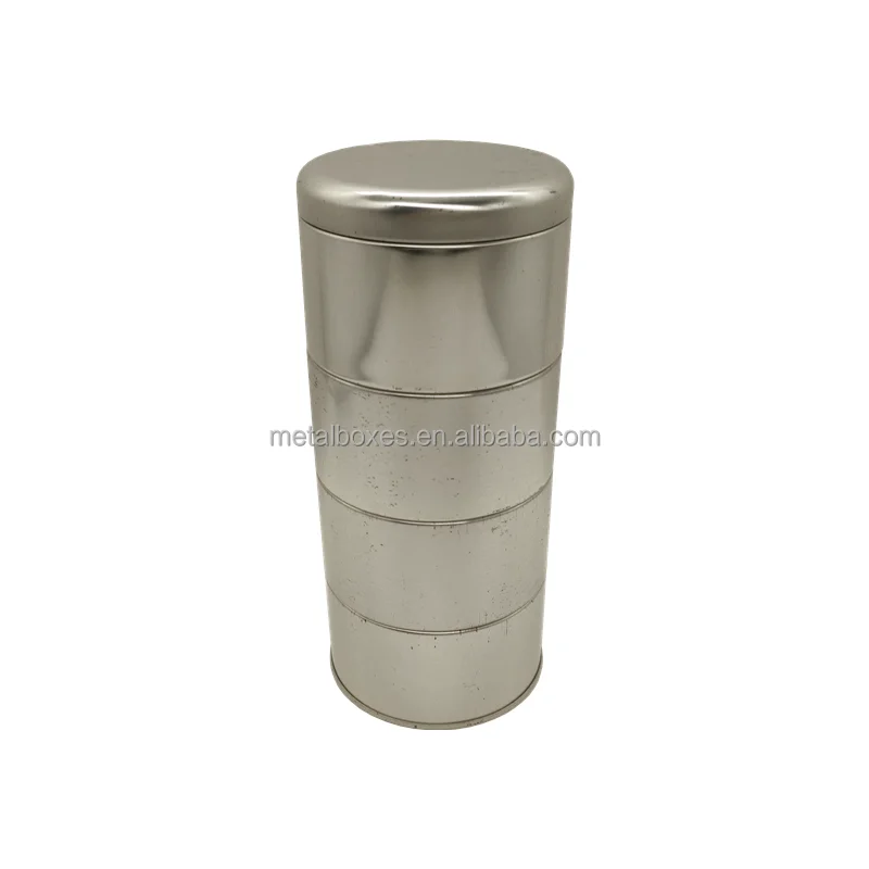 2 3 4 empilable ronde thé boîtes de conserve étain contenant multi ...