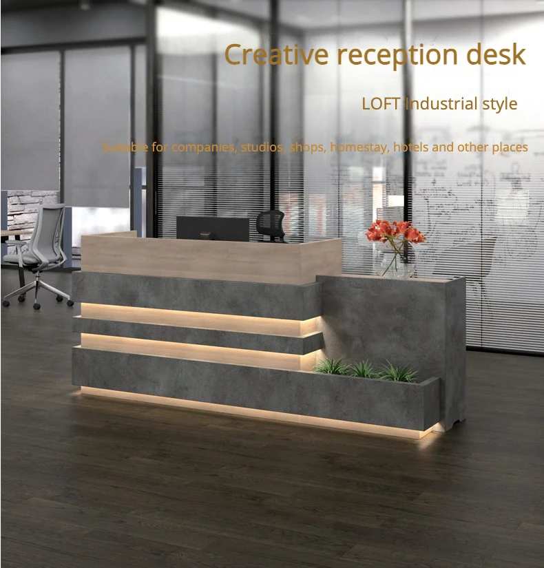 High Quality Modern Design Melamine Board Counter Front Desk Reception ...