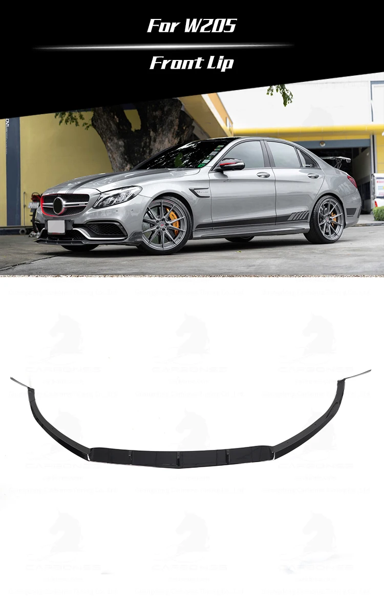 Abs Gloss Black Front Lip Sport Bumper for Mercedes Benz W205