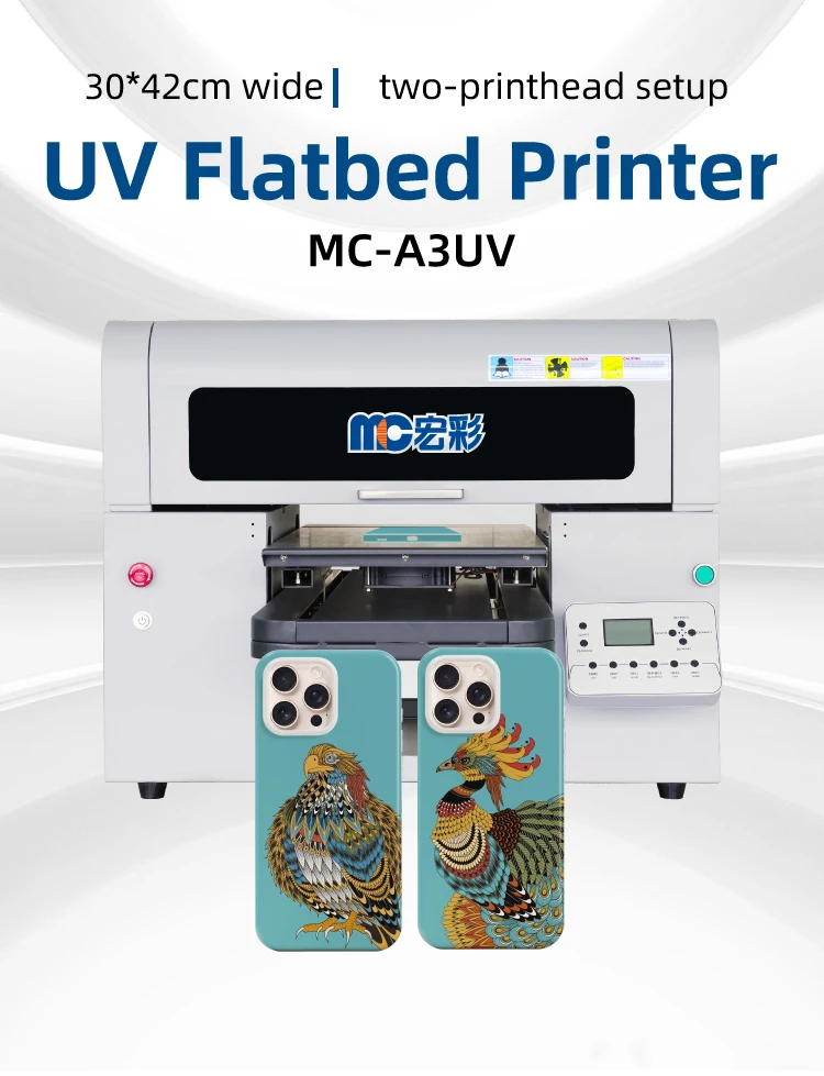 Macro Color Mini Inkjet Printer A3 Uv Flatbed Printer Flatbed Uv Dtf ...